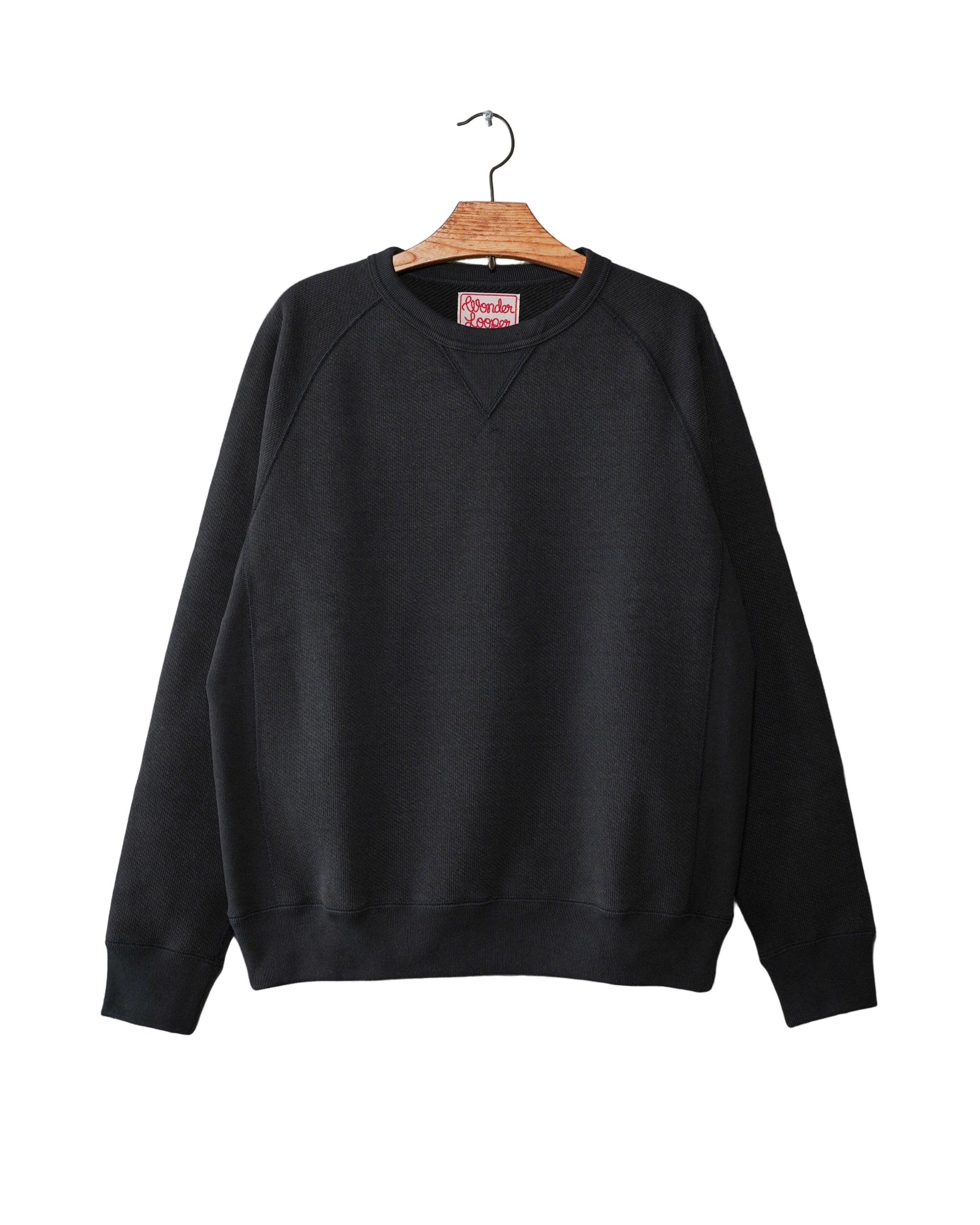 Pullover Crewneck - 701gsm Double Heavyweight French Terry - Sumi Black ...